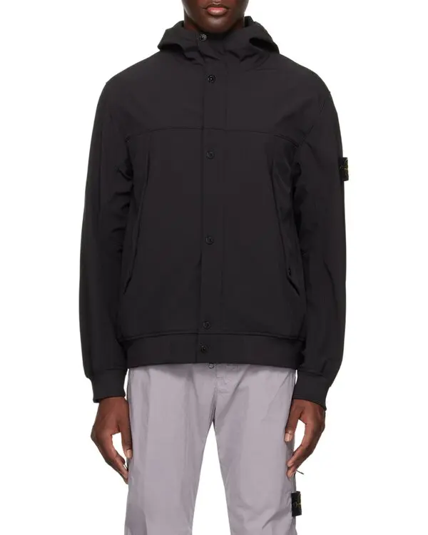 Stone Island Hooded Jacket - Black
