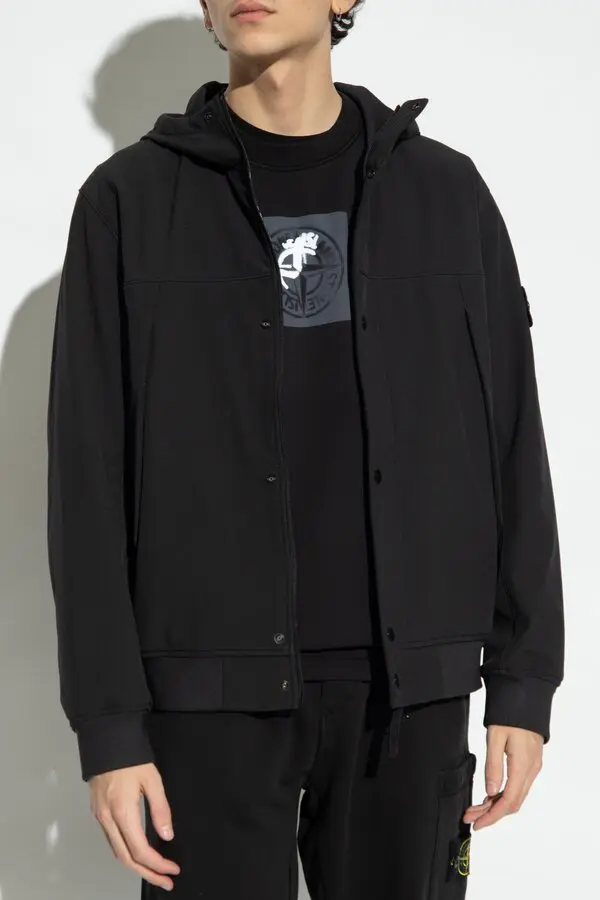 Stone Island Hooded Jacket - Black
