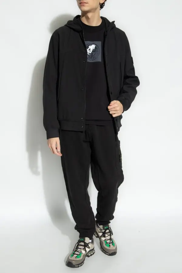Stone Island Hooded Jacket - Black