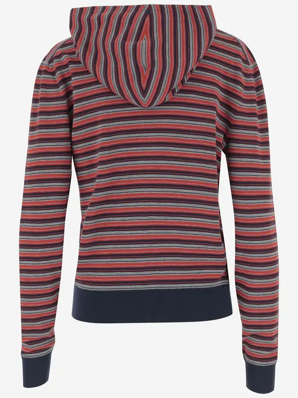 Miu Miu Striped Wool Zip-up Hoodie Jacket