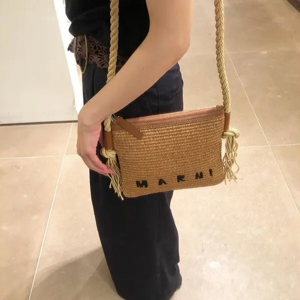 Marni Marcel Logo Embroidered Crossbody Bag