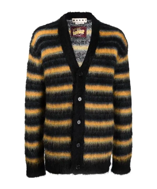 Marni Striped Button-up Cardigan