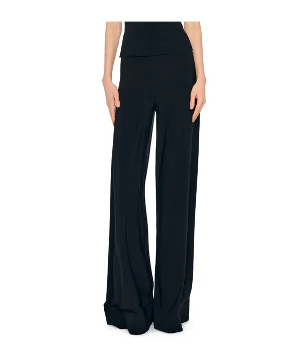 Norma Kamali Wide-leg Elastic Waistband Pants