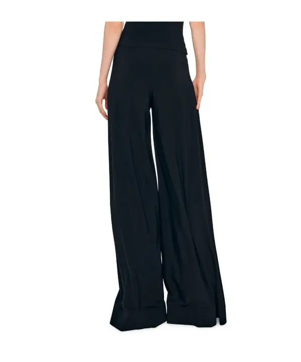 Norma Kamali Wide-leg Elastic Waistband Pants