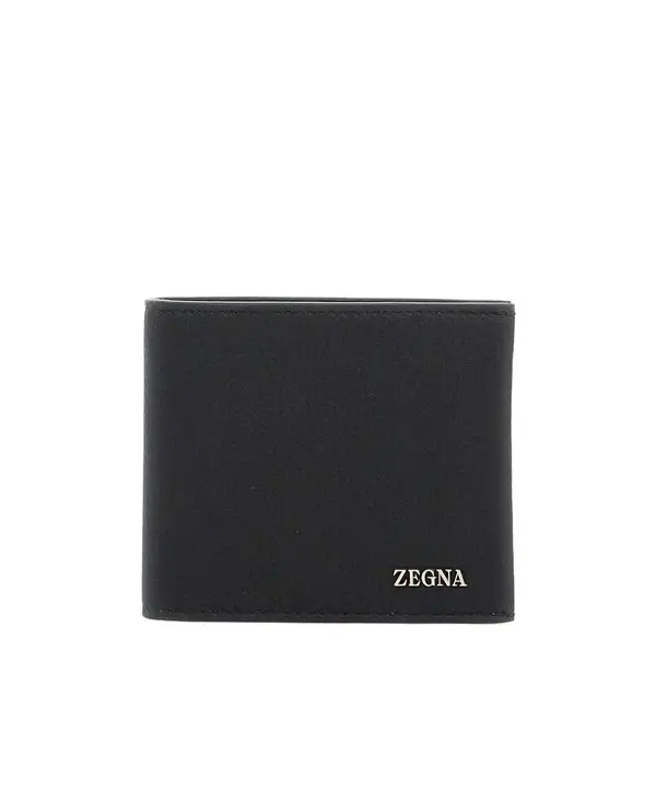 Zegna Logo-plaque Bi-fold Wallet - Black