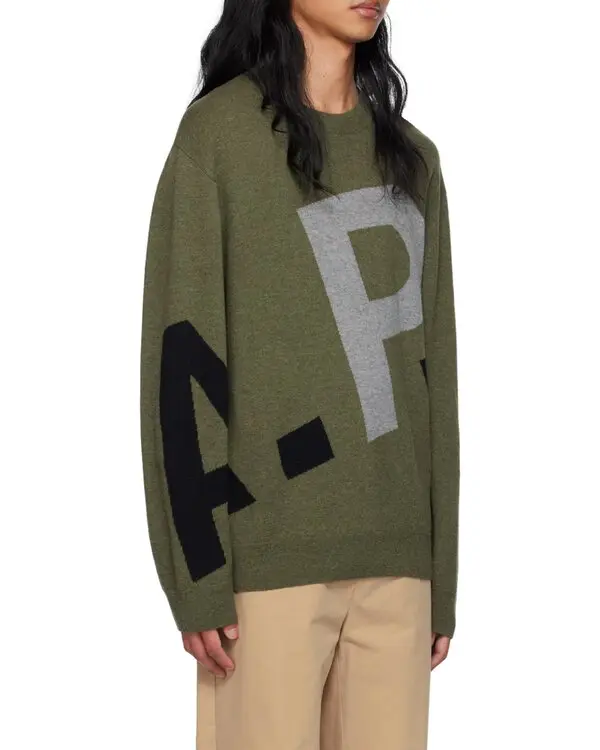 A.p.c. Logo Embroidered Knit Jumper