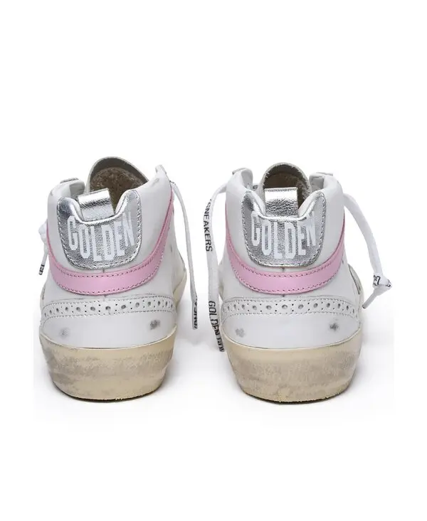 GOLDEN GOOSE Mid-star Lace-up Sneakers - White