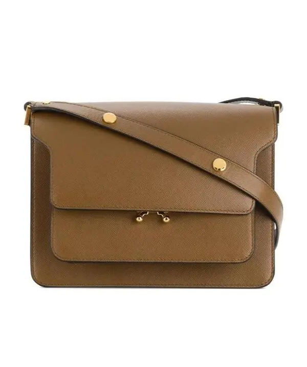 Marni Trunk Medium Shoulder Bag - Brown