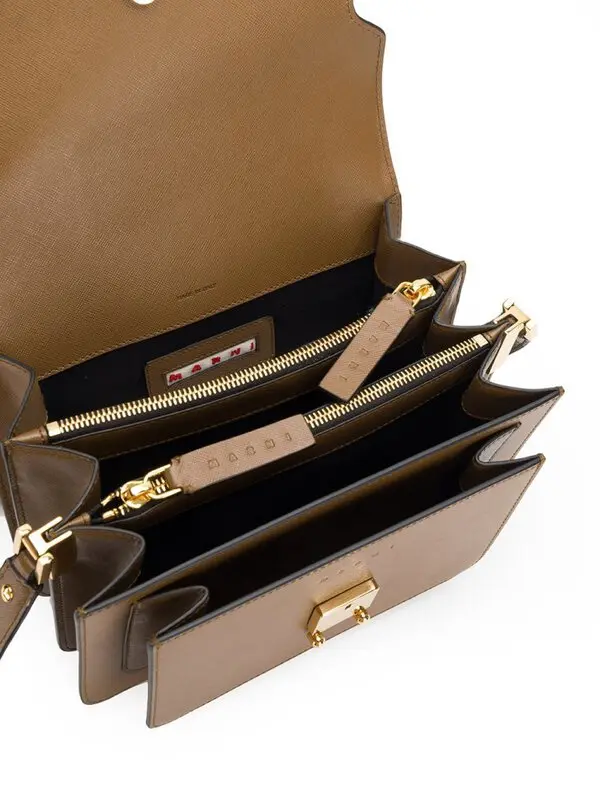 Marni Trunk Medium Shoulder Bag - Brown