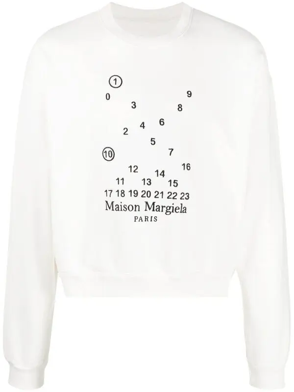MAISON MARGIELA Crewneck Sweatshirt With Graphic Print - No