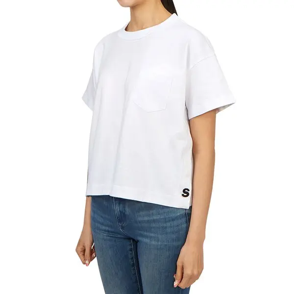 Sacai Logo Plaque Crewneck T-shirt