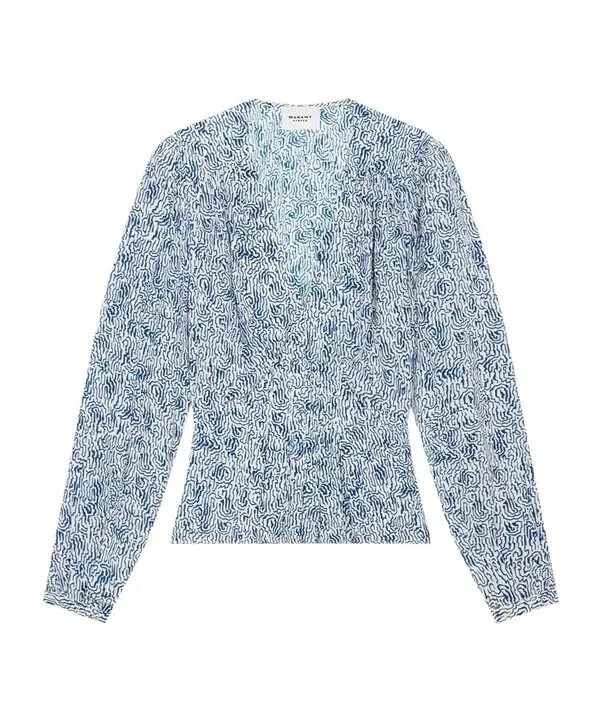 Isabel Marant Étoile Graphic Print V-neck Shirt