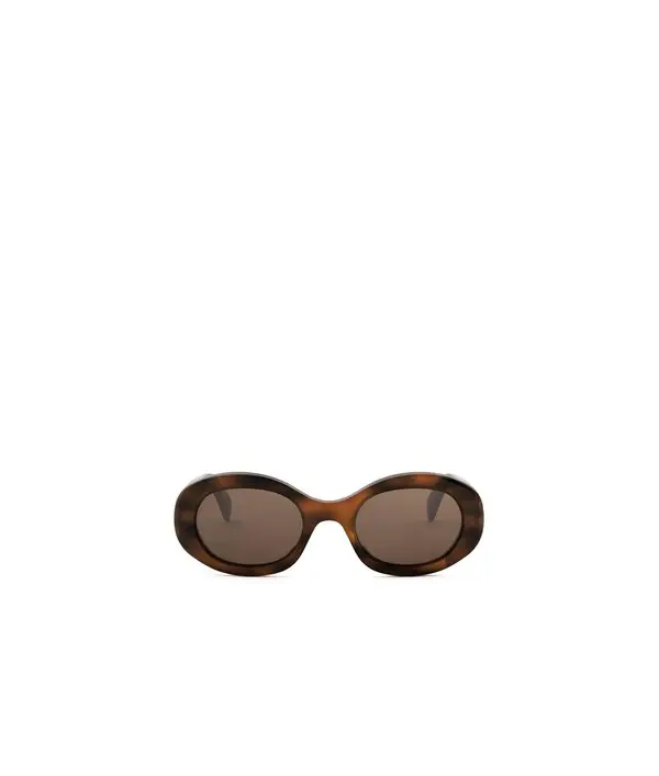 Celine Full Frame Oval Sunglasses - Brown