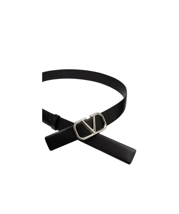 Valentino Garavani Vlogo Signature Buckle Belt - Black