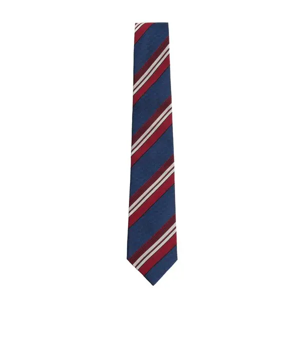 Valentino Garavani Striped Pointed Tie - Blue