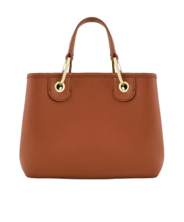 Emporio Armani Logo Stamp Shopping Bag - Brown