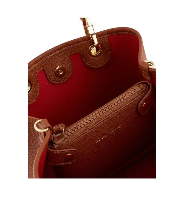 Emporio Armani Logo Stamp Shopping Bag - Brown