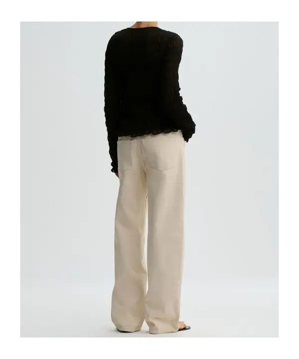 BY MALENE BIRGER Ebba Ruffled Cardigan - Black