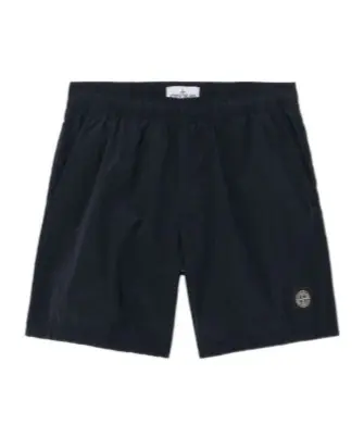 Stone Island Regular-fit Swim Shorts With Mesh Lining - Navy Blue