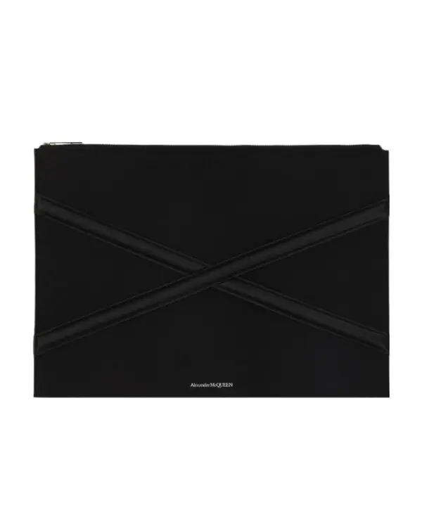 Alexander McQueen The Harness Zipped Clutch Bag - Black