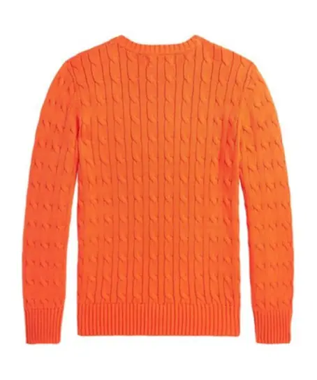 Ralph Lauren Long-sleeved Cable Knit Sweater With Embroidered Logo
