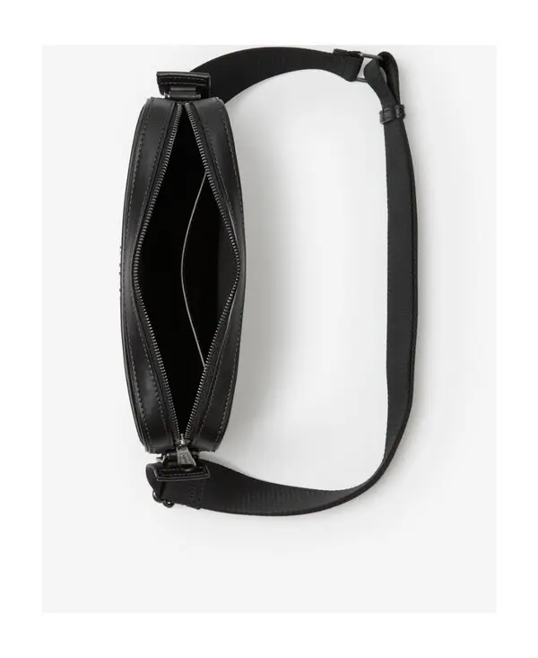 Burberry Logo Plaque Checked Messenger Bag