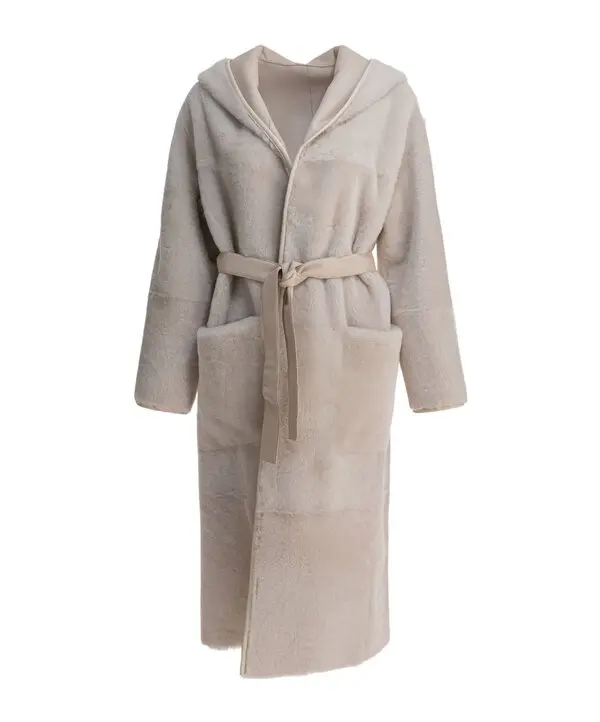 BLANCHA Hooded Belted Coat
