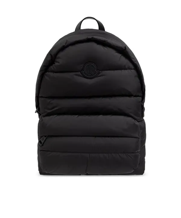 Moncler Logo Patch Padded Backpack - Black