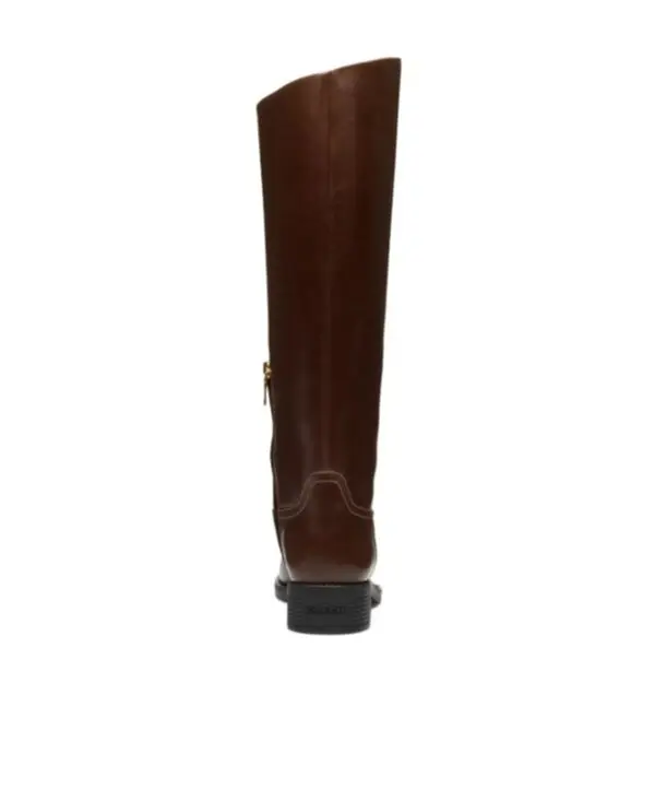 COACH Zip Leather Boots - Maple