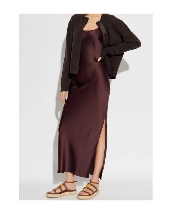 SAMSOE SAMSOE Sanuna Square-neck Split Maxi Dress