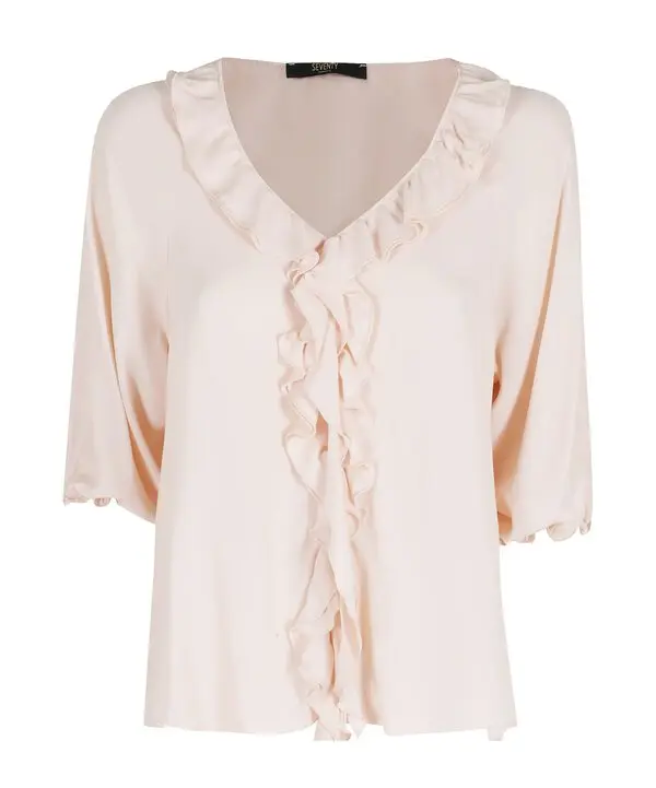 Seventy V-neck Ruffle Shirt