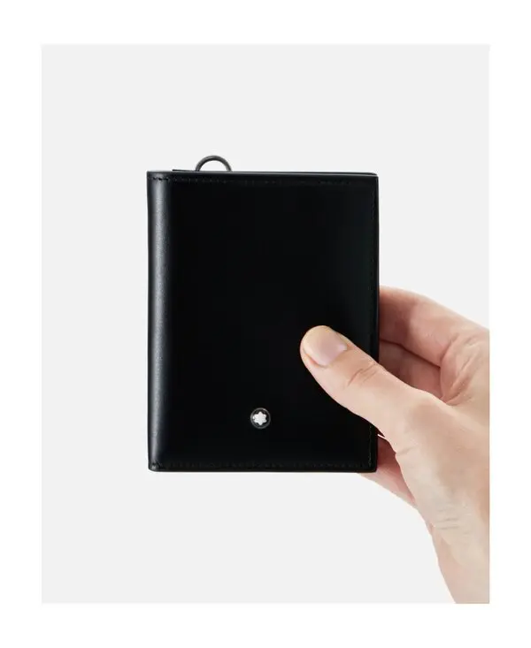 Montblanc Logo Plaque Compact Wallet - Black