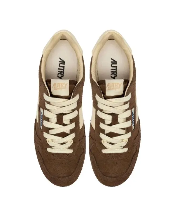 AUTRY Windspin Shaved Suede Low-top Sneakers - Brown