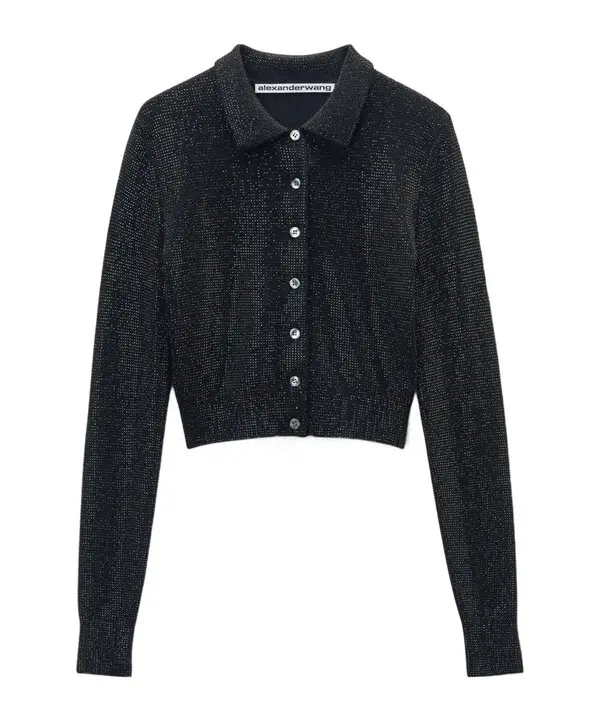 Alexander Wang Crystal-embellished Cardigan - Black