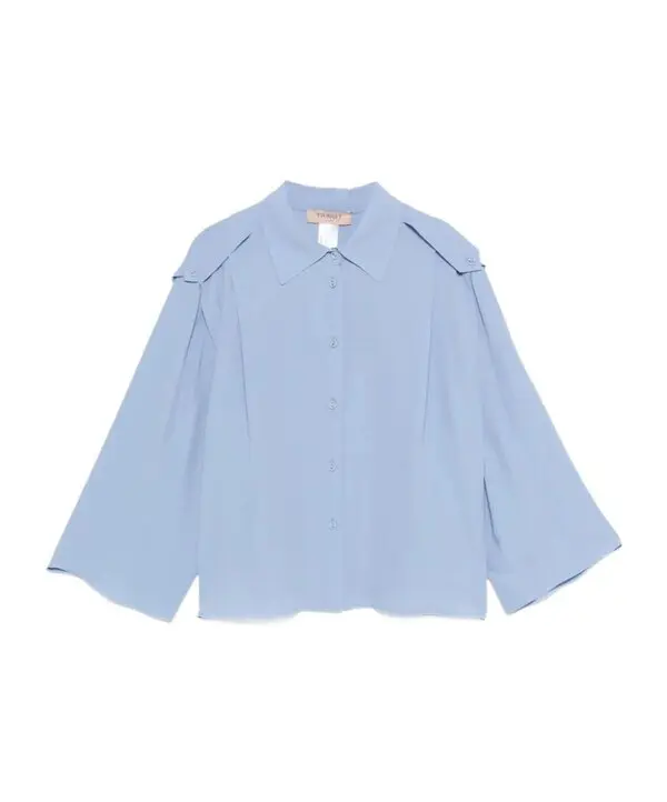 TWINSET Button Shoulder Blouse - Blue