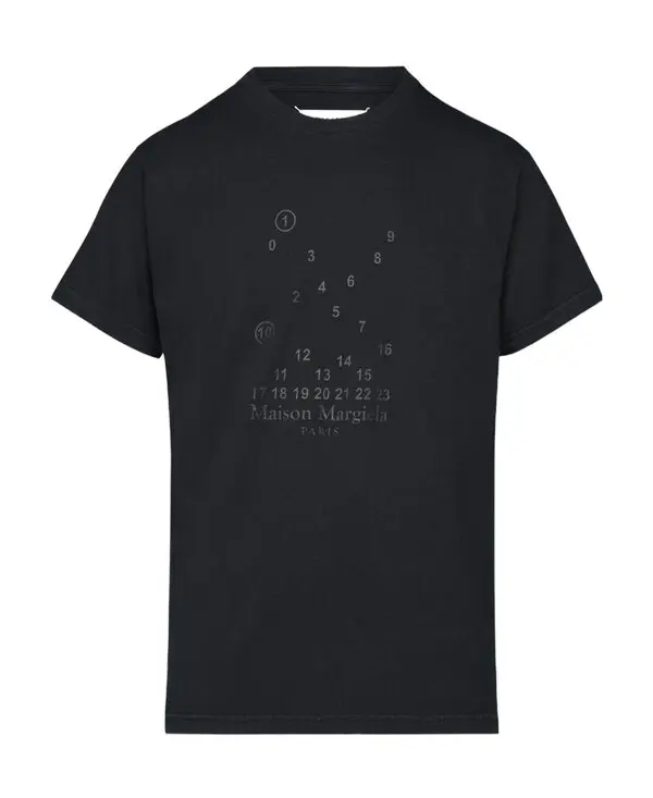 MAISON MARGIELA Graphic Print Short Sleeve T-shirt - Black