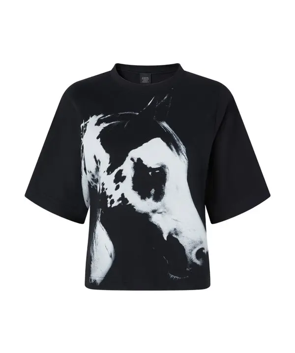 Pinko X Patrick Mcdowell Reimagined Horse Print Wide T-shirt