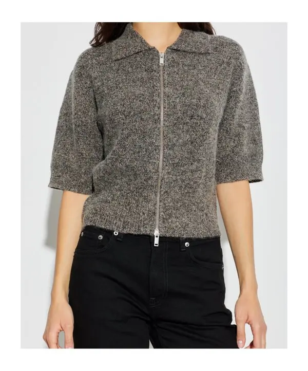 SAMSOE SAMSOE Zip-up Collared Top
