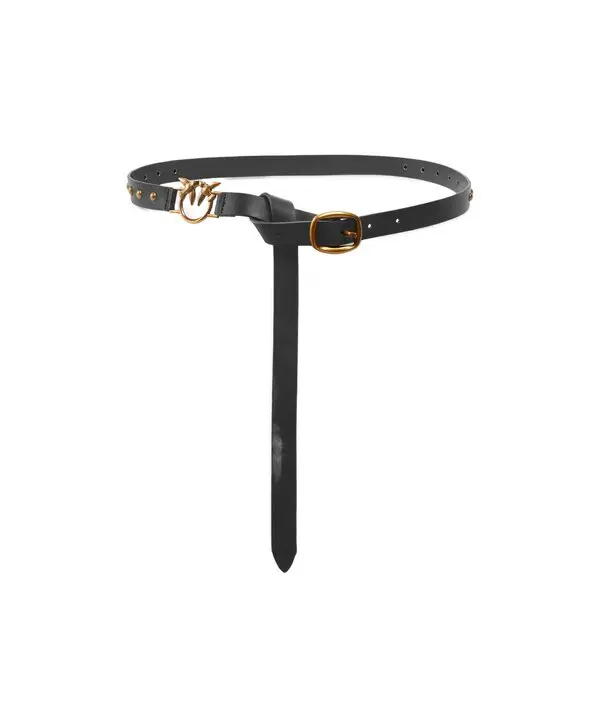 Pinko Love Birds Diamond Cut Logo Belt - Green