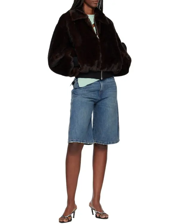 Coperni Belted Denim Shorts - Blue