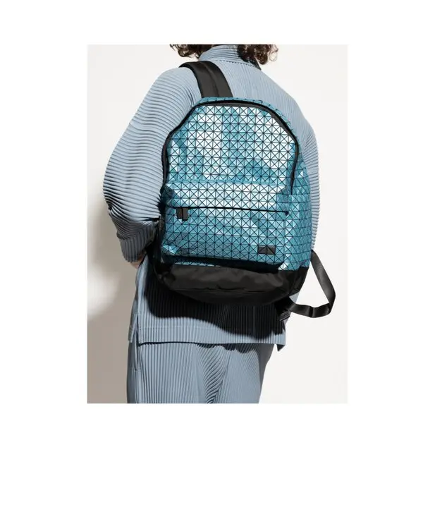 Issey Miyake Geometric Pattern Zipper Backpack