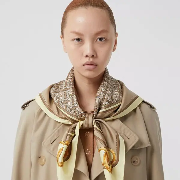 Burberry Montage-print Silk Scarf - Nude