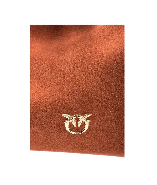 Pinko Suede Top Handle Shoulder Bag