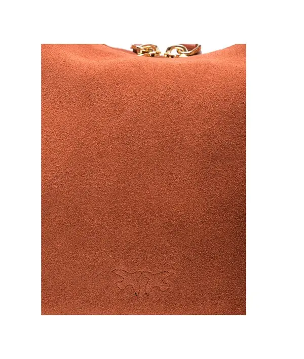 Pinko Suede Top Handle Shoulder Bag