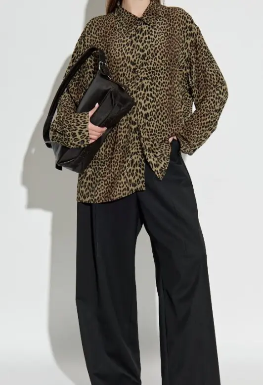 Zadig&Voltaire Long Sleeve Leopard Print Shirt