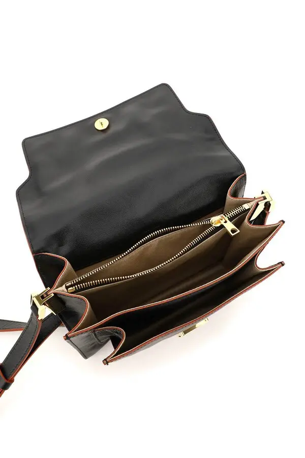 Marni Soft Trunk Medium Shoulder Bag - Black