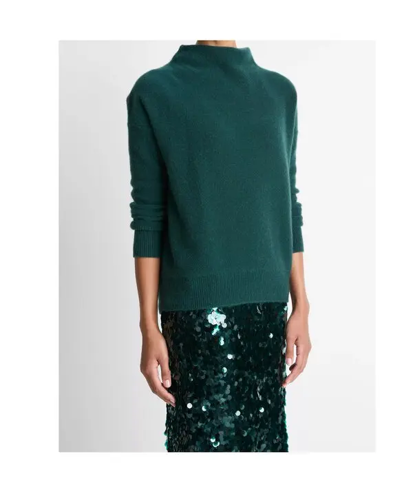 Vince Funnel Neck Sweater With Dropped Shoulders