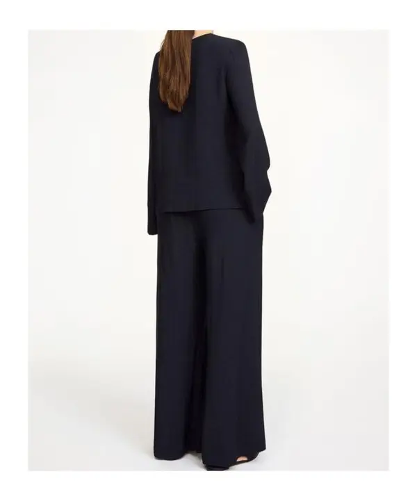 BY MALENE BIRGER Luce Elasticated-waist Wide-leg Trousers - Black
