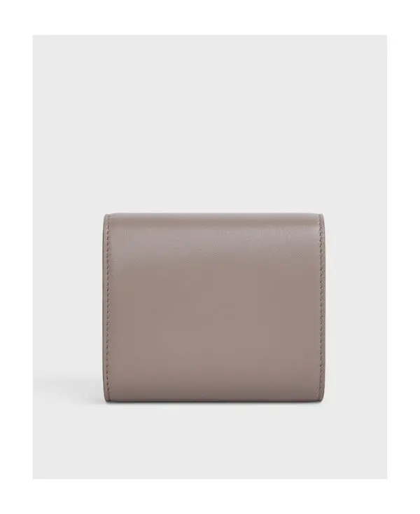 Celine Small Flap Wallet Triomphe In Shiny Calfskin