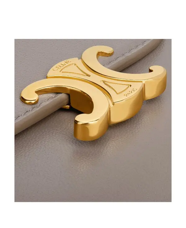 Celine Small Flap Wallet Triomphe In Shiny Calfskin